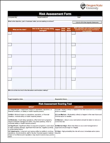 Risk Assessment Tools | Insurance and Risk Management Services | Oregon ...